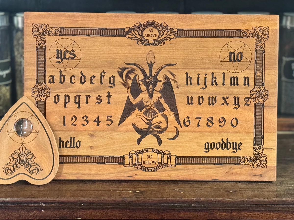 Baphomet Spirit Board and Planchette Set - As Above So Below - Hardwoo ...